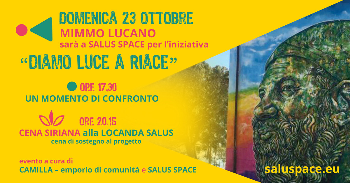 Mimmo Lucano a Bologna per l’iniziativa “Diamo luce a Riace ...